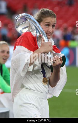 Elllen White with winners medal and trophy after UEFA Women's Euro ...