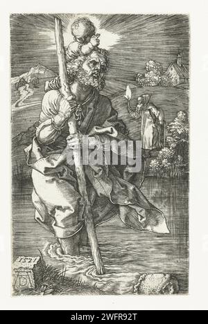 Saint Christoffel is wearing the Christ child, Albrecht Dürer (Circle ...