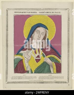 Heylig Hert Van Maria / Sacred Heart of Marie, 1833 - 1911 print Mary ...