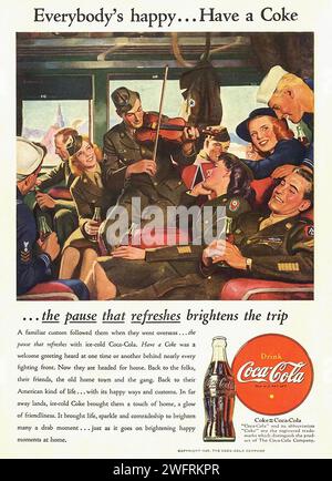 This vintage advertisement shows Coca-Cola being sold for 5 cents in ...