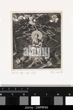 Personified soul sleeping on Christ's lap during a storm and storm The ...