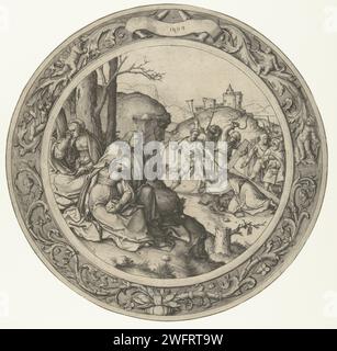 De Kruis support, Lucas van Leyden, 1521 print Christ dragging the ...