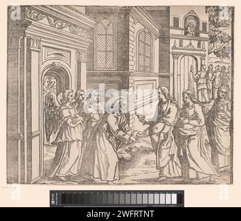 Parable of the wise and foolish virgins, anonymous, after Jan Luyken, 1720 print paper etching ...