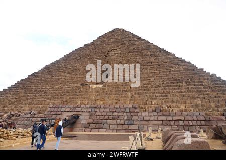 Giza, Egypt. 31st Jan, 2024. Collapsed stones are seen in front of the ...