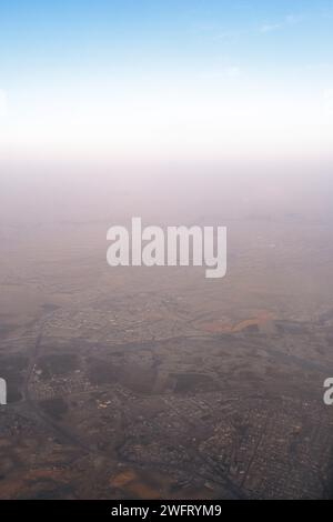 Iraq, Baghdad on 2022-10-15. Aerial photograph of an Iraqi landscape ...
