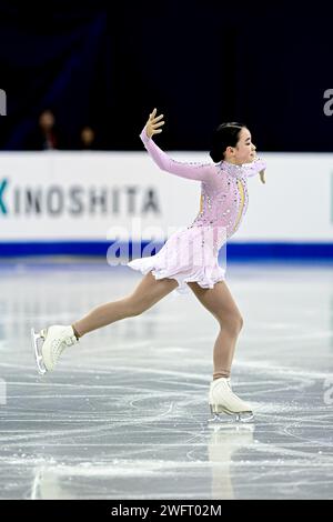 Elyce LIN-GRACEY (USA), during Junior Women Short Program, at the ISU ...