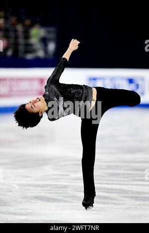 Fang-Yi LIN (TPE), during Men Short Program, at the ISU Four Continents ...