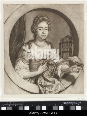 Woman with a parrot in a window Stock Photo - Alamy