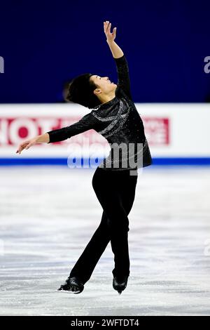 Fang-Yi LIN (TPE), during Men Short Program, at the ISU Four Continents ...