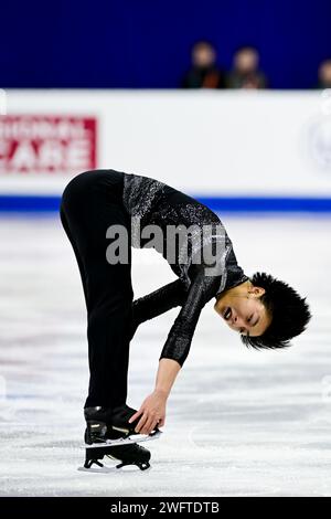 Fang-Yi LIN (TPE), during Men Short Program, at the ISU Four Continents ...