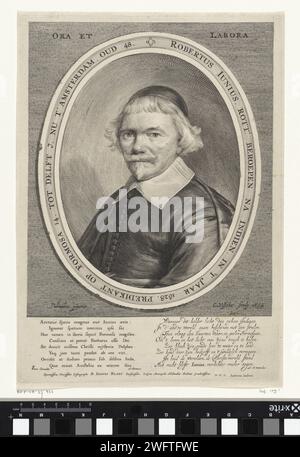 . Portrait of Robert Junius, pastor in India, Formosa, Delft and ...