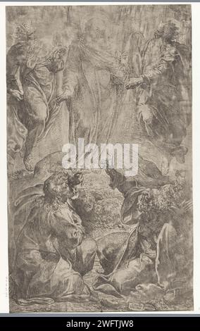Transfiguration of Christ on the Berg Tabor, Anonymous, After Jan Luyken, 1712 print Amsterdam ...