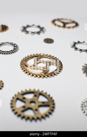 clock parts with cogs and wheels Stock Photo - Alamy