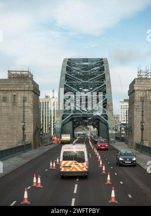 Newcastle, England, UK 1st Feb 2024 Work has started in preparation for ...