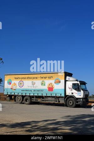 Leket Israel truck, food rescue organization, Israel Stock Photo - Alamy