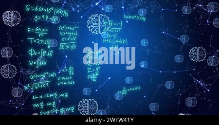 Image of ai data processing over screens and dark background Stock Photo - Alamy
