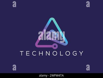 Letter 7 Technology Logo Design Template. Network Logo Design Stock ...
