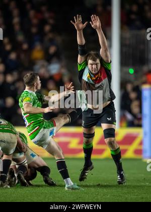 Harlequins Joe Launchbury in action during Harlequins vs Leicester ...