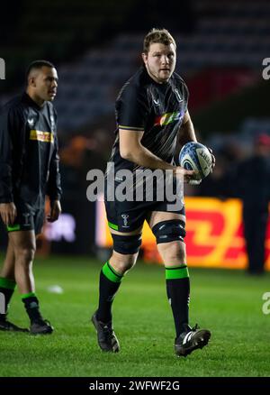 Harlequins Joe Launchbury in action during Harlequins vs Leicester ...