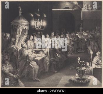 Feast of Belsassar, Jan Harmensz. Muller, 1596 - 1600 print The ...