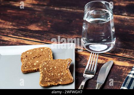 Augsburg, Bavaria, Germany - January 31, 2024: Fasting on a wooden ...