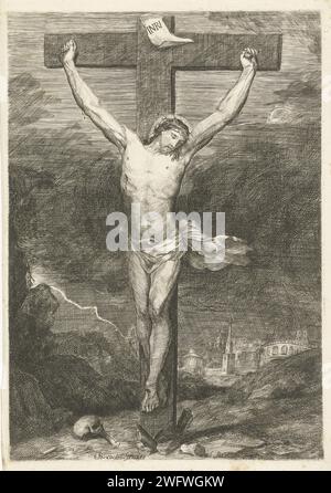 Christ on the cross. Christ on the cross, at the foot of it a skull and ...