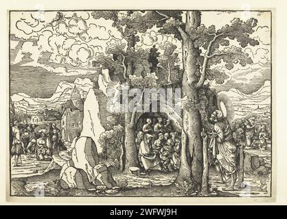 Landscape with the baptism of Christ in the Jordaan, Nicolas Perelle, 1636 - 1695 print ...