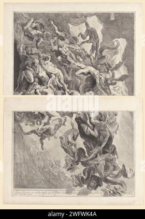 Fall of the damned, Pieter Claesz. Soutman, after Peter Paul Rubens, 1642 print Angels throw the ...
