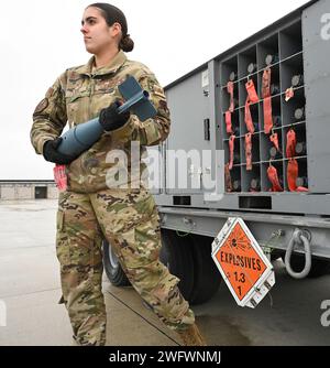 Senior Airman Hannah Loose, a munitions systems specialist with ...