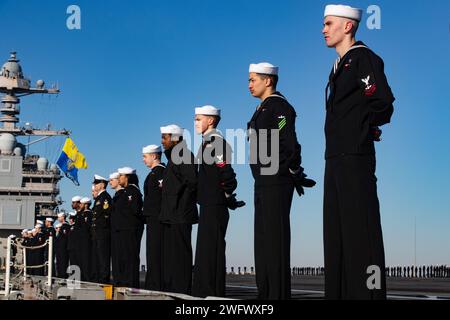 Ships from the Gerald R. Ford Carrier Strike Group (GRFCSG) and the ...