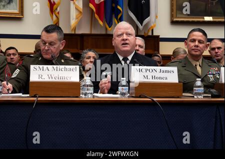 Sgt. Maj. of the Army Michael R. Weimer testifies before the House ...