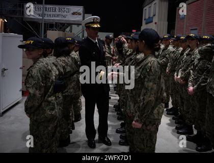 Rear Admiral Thomas Buchanan, Commander, Submarine Group 10, visits USS ...