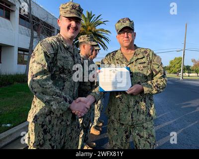 On Jan. 18, 2024, Capt. M.W. Meno presented Lt. D.J. Wheeler with a ...