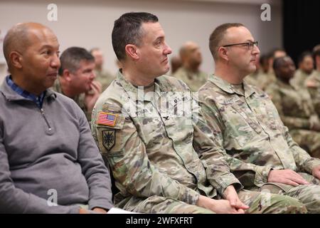 Command Sgt. Maj. (Ret.) Brian Bertazon, speaks during a change of ...