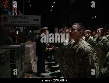 Rear Admiral Thomas Buchanan, Commander, Submarine Group 10, visits USS ...
