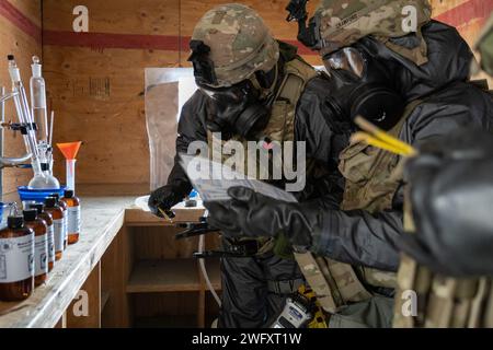 Soldiers assigned to 501st CBRN (Chemical, Biological, Radiological and ...