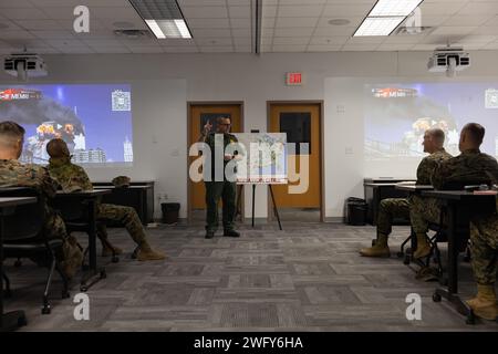 Sean McGoffin, chief border patrol agent, gives a brief to the ...