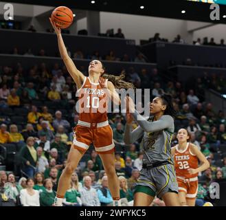 Texas guard Shay Holle (10) stands on the court during the first half ...