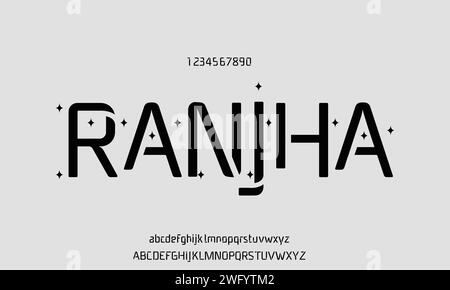 Elegant luxury modern sans serif alphabet display font vector ...