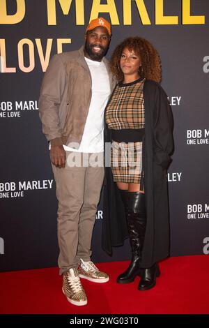 Teddy Riner and Luthna Plocus attending the Bob Marley One Love ...