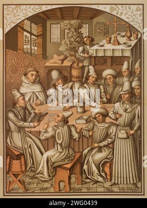 A man dressed as a medieval Friar, monk, or priest during a re ...