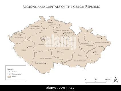 Vector map of Czech Republic Stock Photo - Alamy