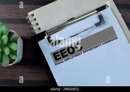 Equal Employment Opportunity Commision write on sticky notes isolated ...