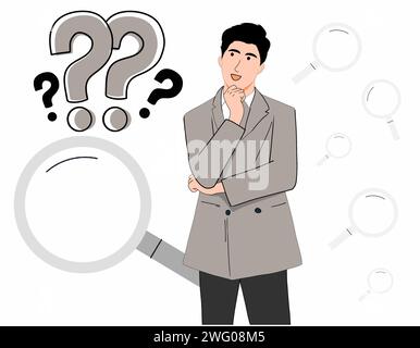 Curiosity people and asking questions concept vector illustration Stock ...