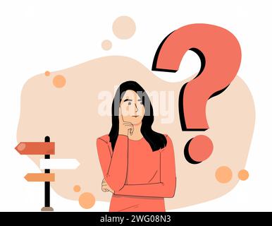 Curiosity people and asking questions concept vector illustration Stock ...