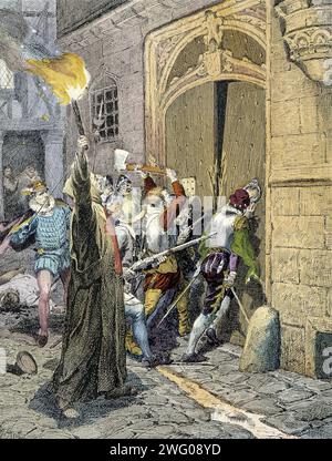 . St. Bartholomew's Day massacre; the murder of Gaspard de Coligny ...