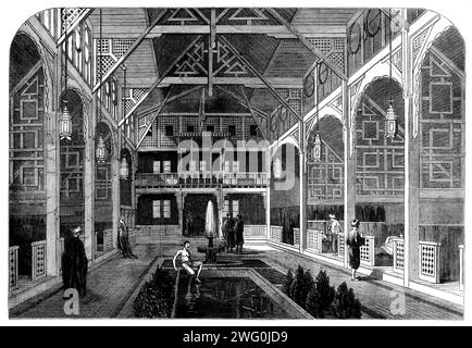 Interior view of the Turkish Baths in Jermyn Street, London, showing ...