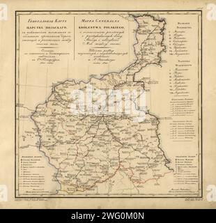 This 1820 map of the Polish Empire, part of the Russian Empire, details ...