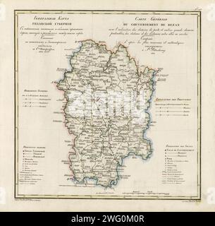 A map of Congress Poland from the 19th century, showing the ...