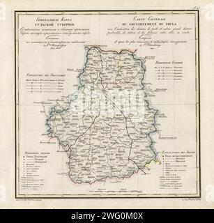A map of Congress Poland from the 19th century, showing the ...
